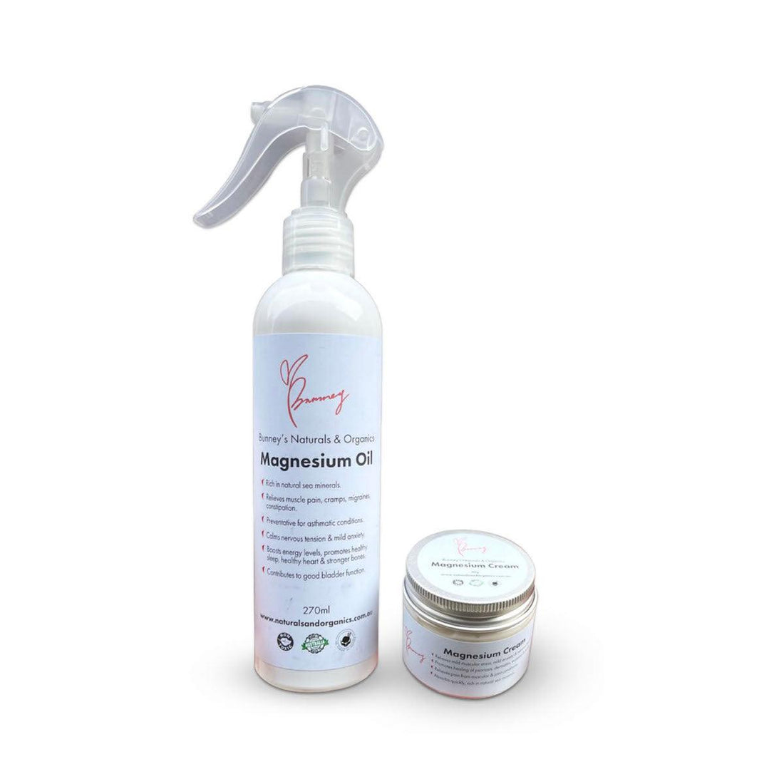 Magnesium Oil & Magnesium Cream | Bundle – Bunney’s Naturals & Organics